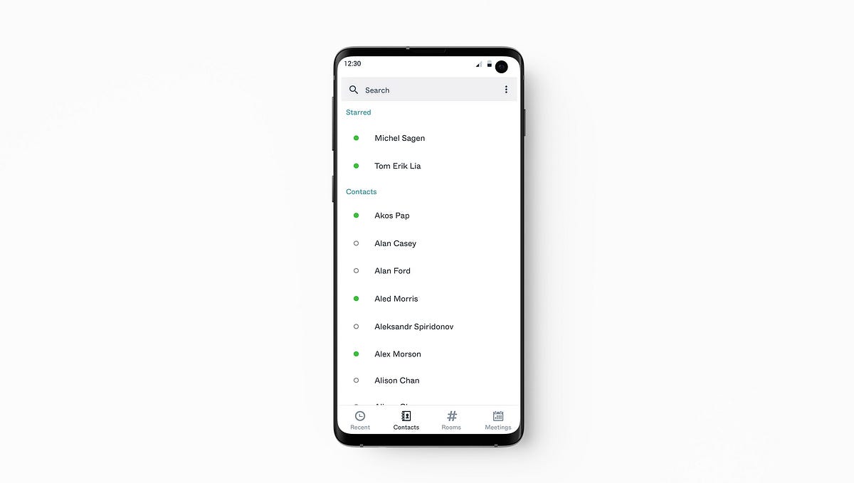 Star contacts and rooms on Android | by Pexip | Pexip | Medium