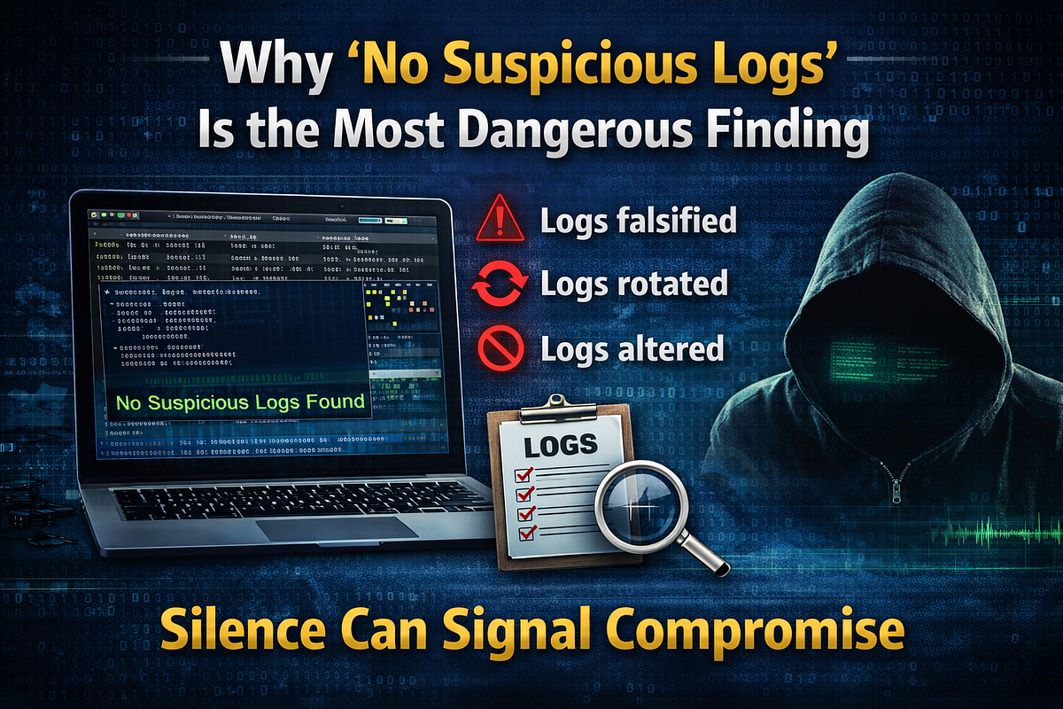 Why “No Suspicious Logs” Is the Most Dangerous Finding | by Faruk Ahmed ...