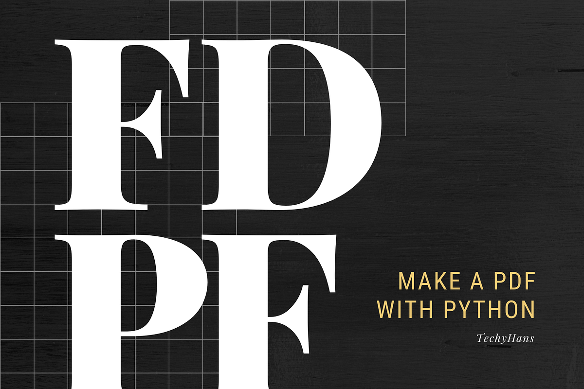 Create a Custom PDF using Python. In this article, I will show you how we… | by Liang Han Sheng ...