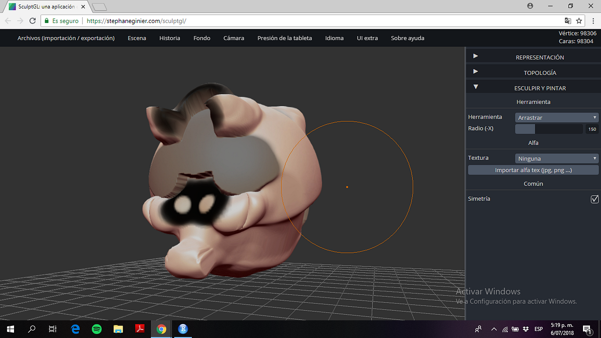 MODELAMIENTO EN 3D — HERRAMIENTA 1: SculptGL | by Geraldine Pilar ...
