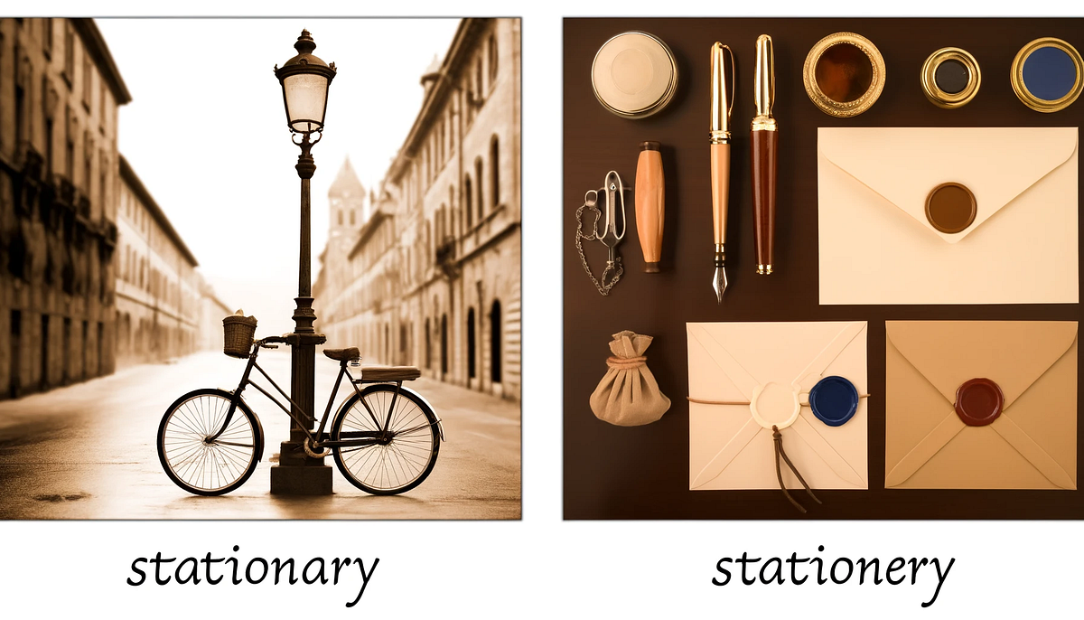 Editly Etymology: stationary vs stationery | Medium