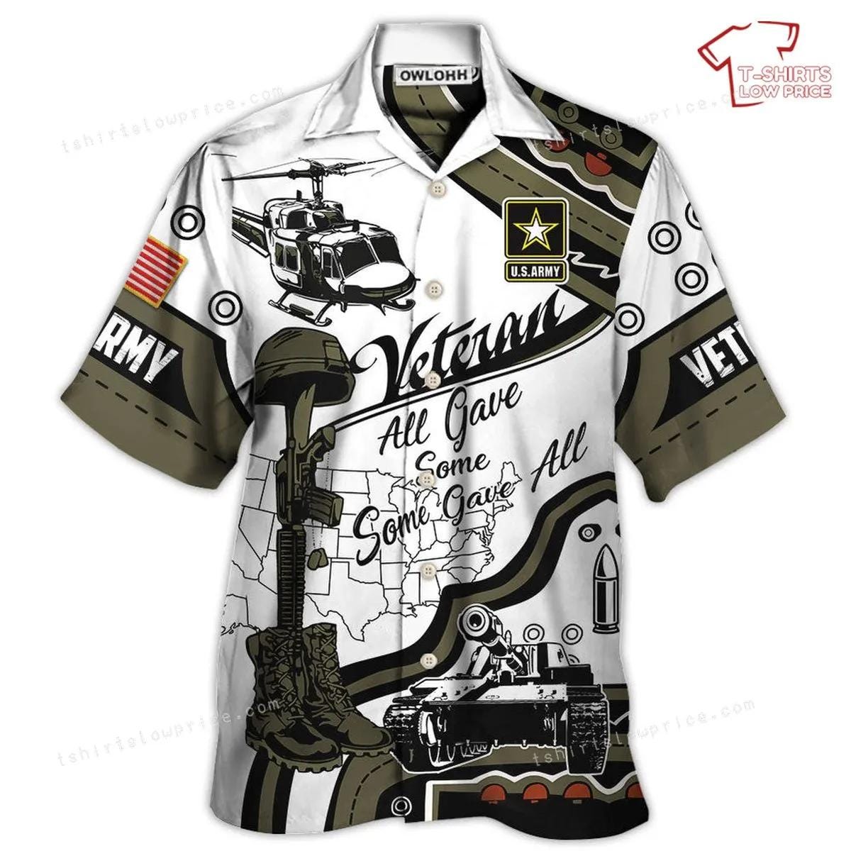 Veteran Us Army Some Gave All Hawaiian Shirt | by Muredac Borror | Aug ...