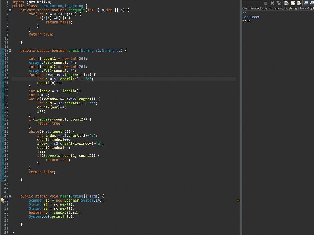 Permutation in String. Problem is that we have 2 strings say… | by Kunal Goyal | Medium