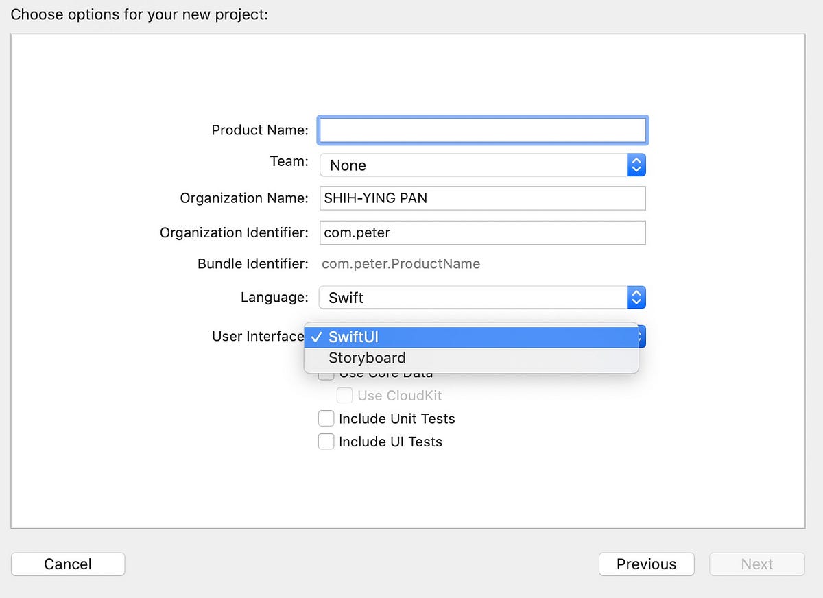 Xcode 11 專案的 Swiftui And Storyboard 選擇 By 彼得潘的 Ios App Neverland 彼得潘的 Swift Ios App 開發問題解答集