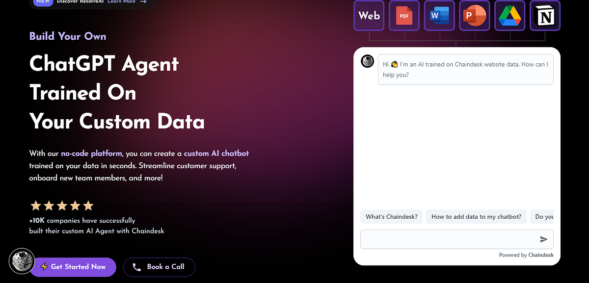 Chaindesk.ai Review : Streamline Your Business with Custom AI Chatbots | by Williamtrv | Medium