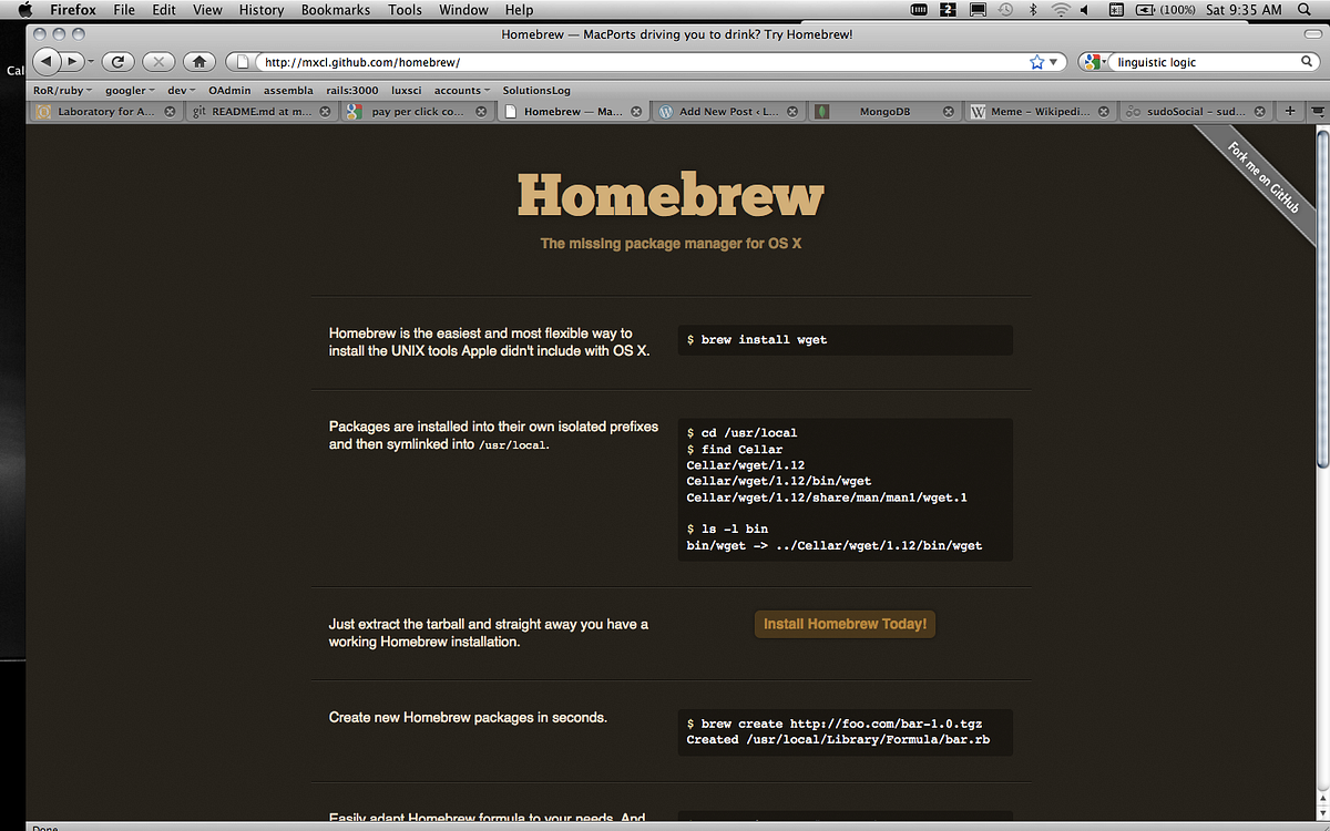 Homebrew. Mac OS X | by Josue H. | Medium