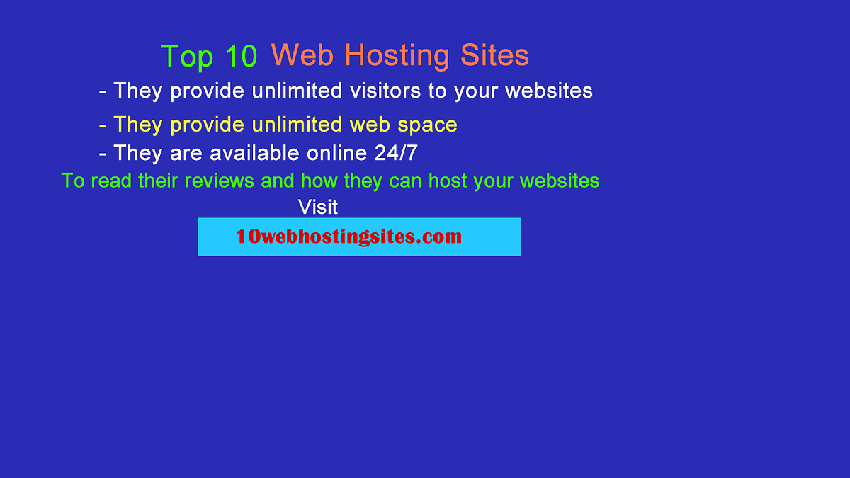 Top 10 Best Web Hosting Companies Review 2024 | by NKAFU BERNARD | Mar ...