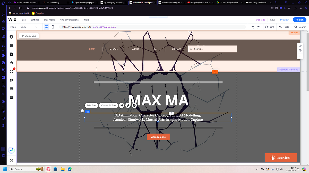Website Creation Blog. Update 1 | by Max Ma | May, 2024 | Medium