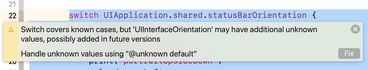 處理未來 Case 的 Unknown Default — Swift 5 By 彼得潘的 Ios App Neverland 彼得潘的 Swift Ios App 開發問題解答集