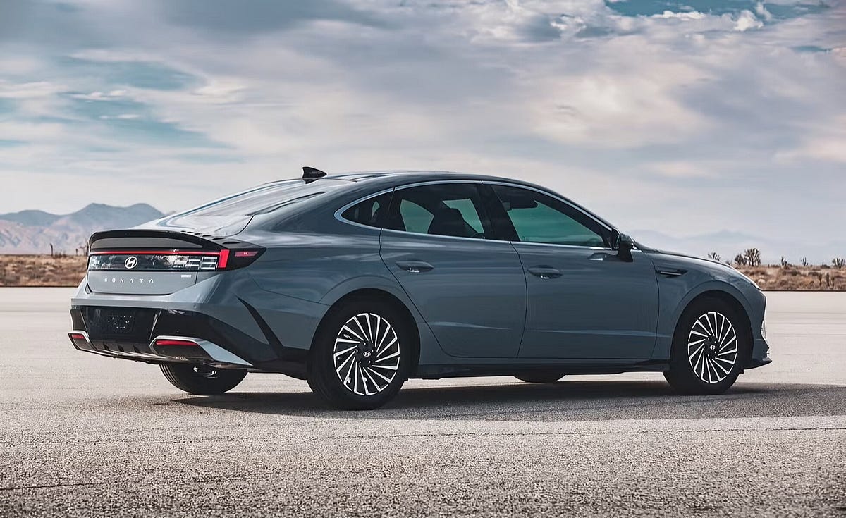 The 2025 Hyundai Sonata models outlined the midsize sedan car with a ...