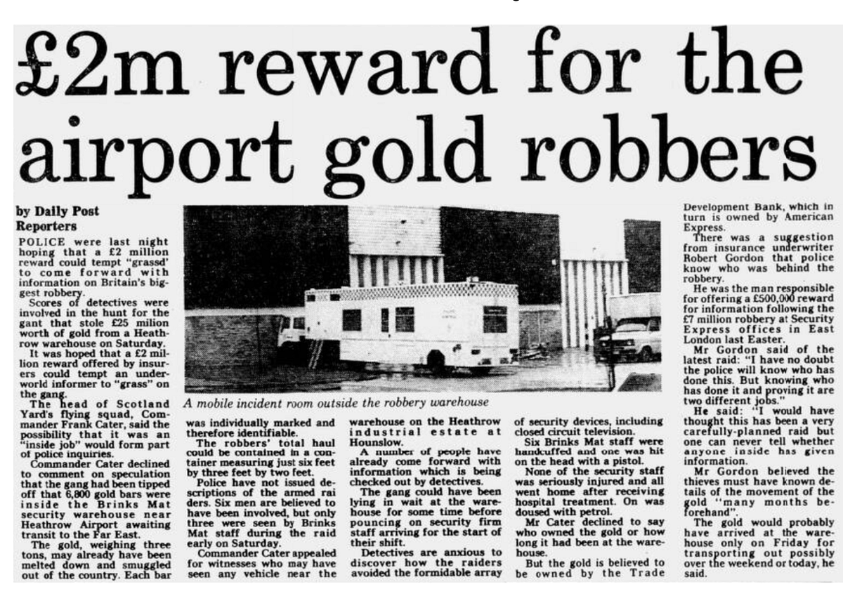 Gold, Finance, and the Legacy of the Brinks-Mat Robbery | by Mary Dee ...