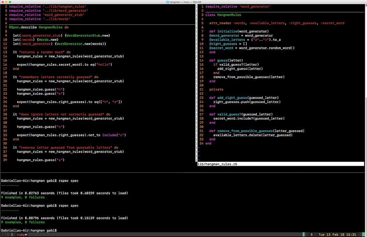 Getting on with Vim and Tmux. Last week (or was it the week before? I ...
