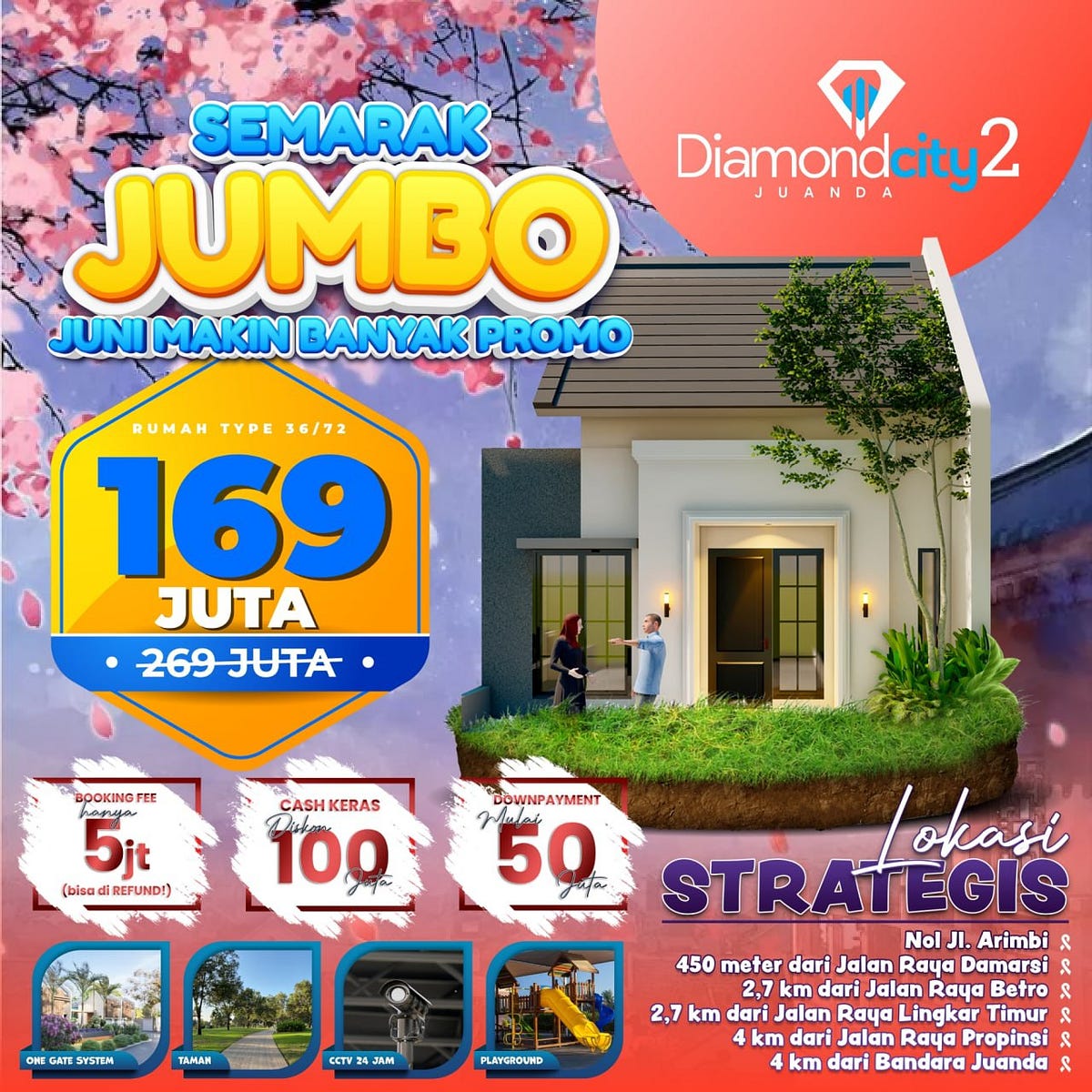 HARGA PROMO,Rumah Dijual Murah Sidoarjo, Diamond City Juanda 2 - Rumah ...