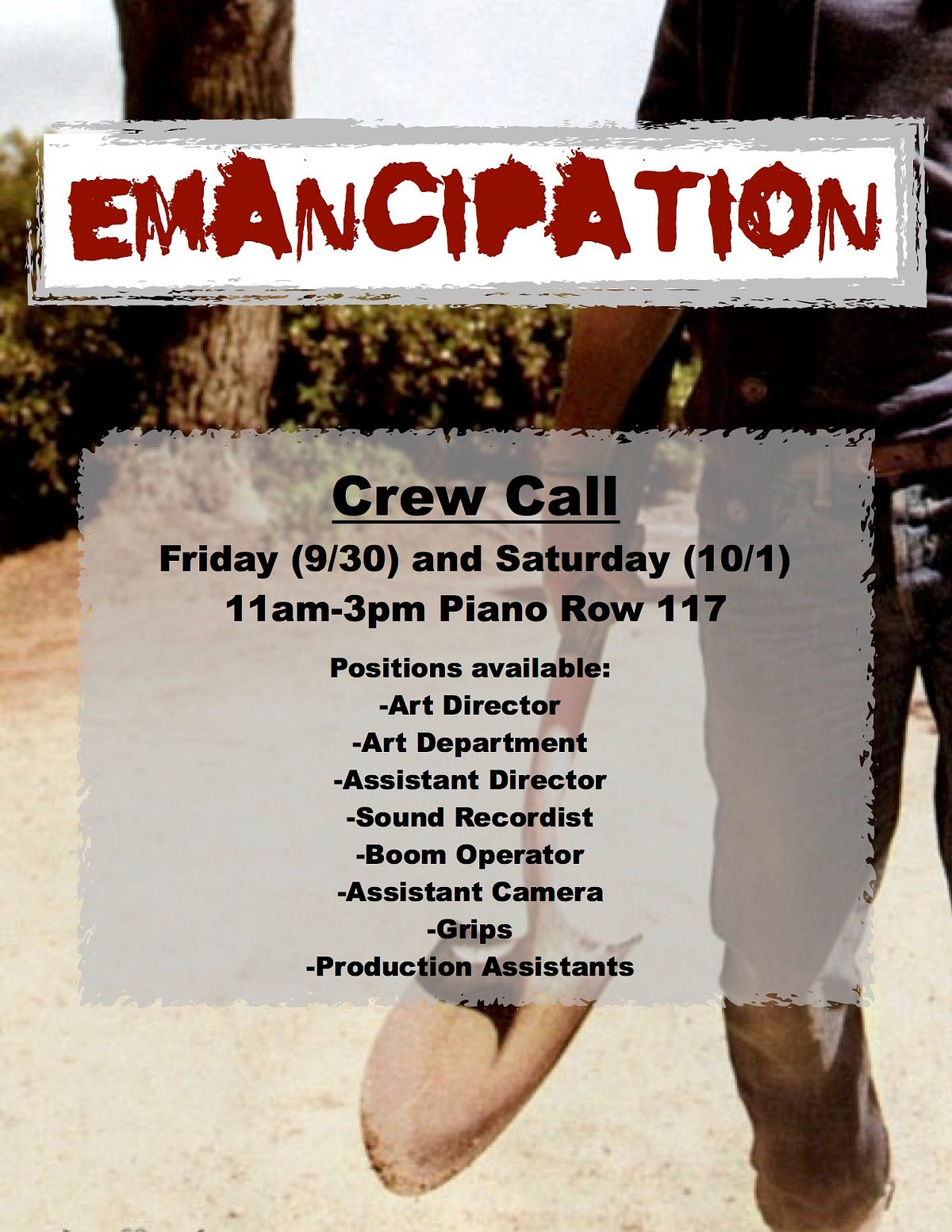 Here’s our poster for the crew call. | by Chupacabra Studios | Medium