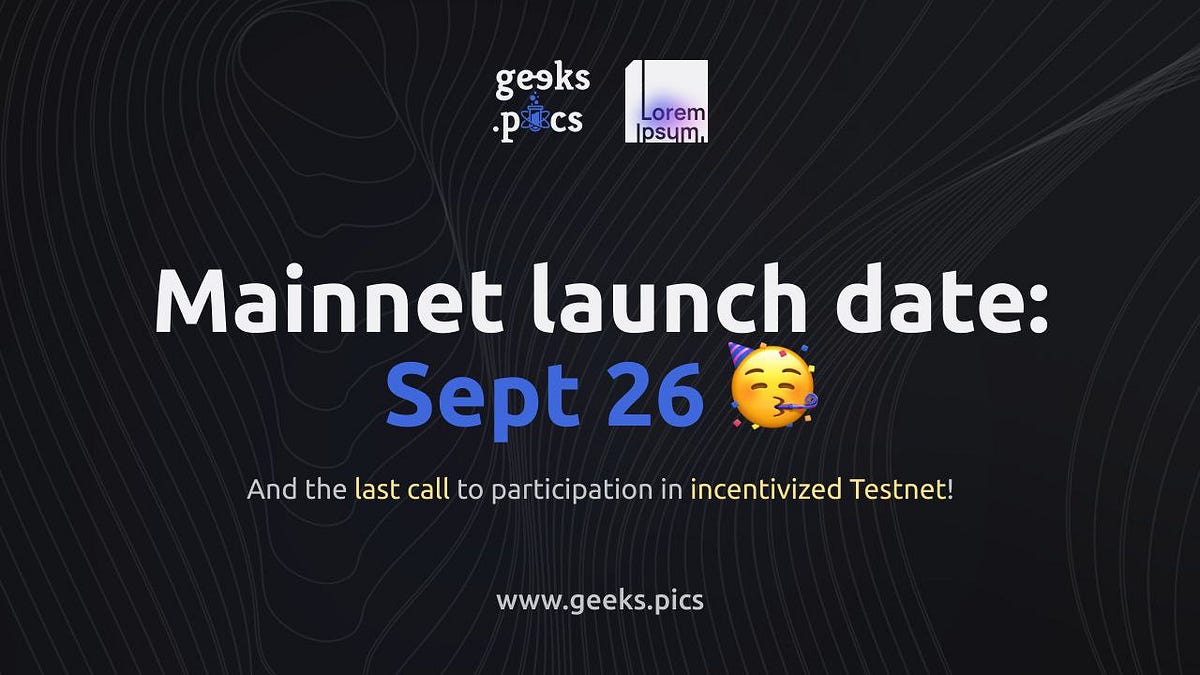 📣Geek Nft & Lorem Ipsum Testnet 💵Reward: confirmed limited to only 100 ...