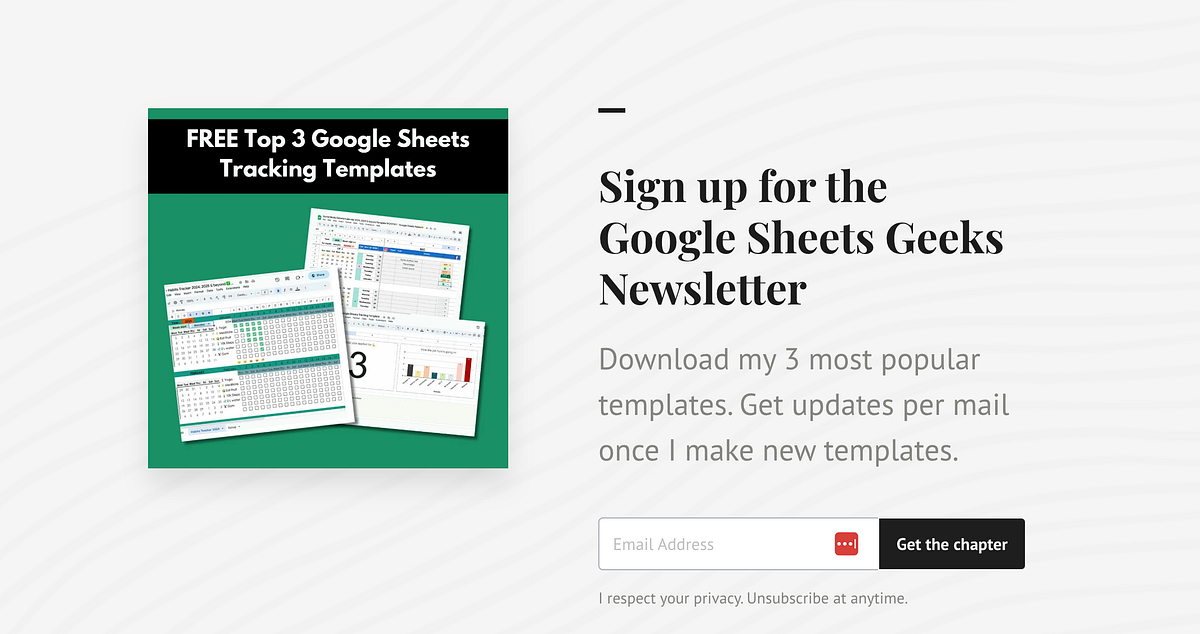 I’m Reviving the Google Sheets Geeks Newsletter | by Gracia Kleijnen | Google Sheets Geeks | Medium