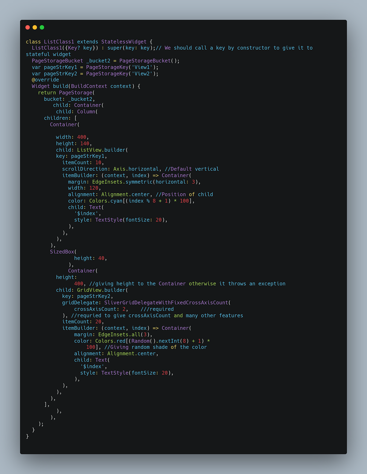 Using PageStorage and Keeping offset of Scrollable Widgets in flutter | by TheBlacktaler | Medium