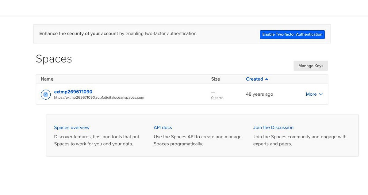 I lose all my data by using DigitalOcean Spaces | by nodegin | Medium