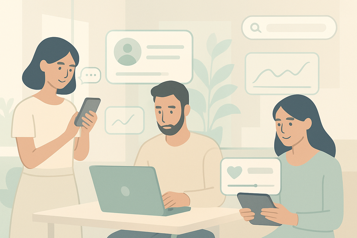 Minimalistic UI elements blending with everyday activities | by ...