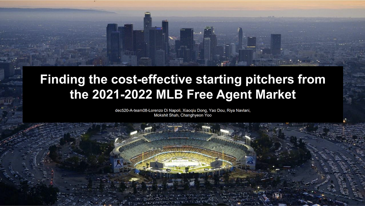 Finding the cost-effective starting pitchers from the 2021–2022 MLB ...