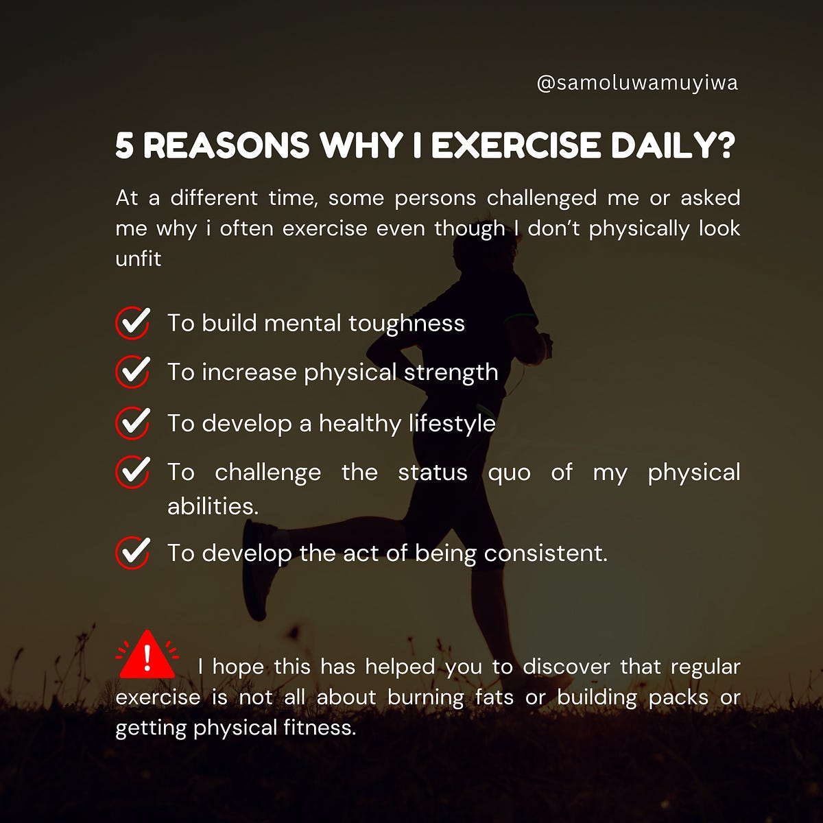 i5 Reasons Why I Exercise Daily - Samuel Felix Olumuyiwa - Medium
