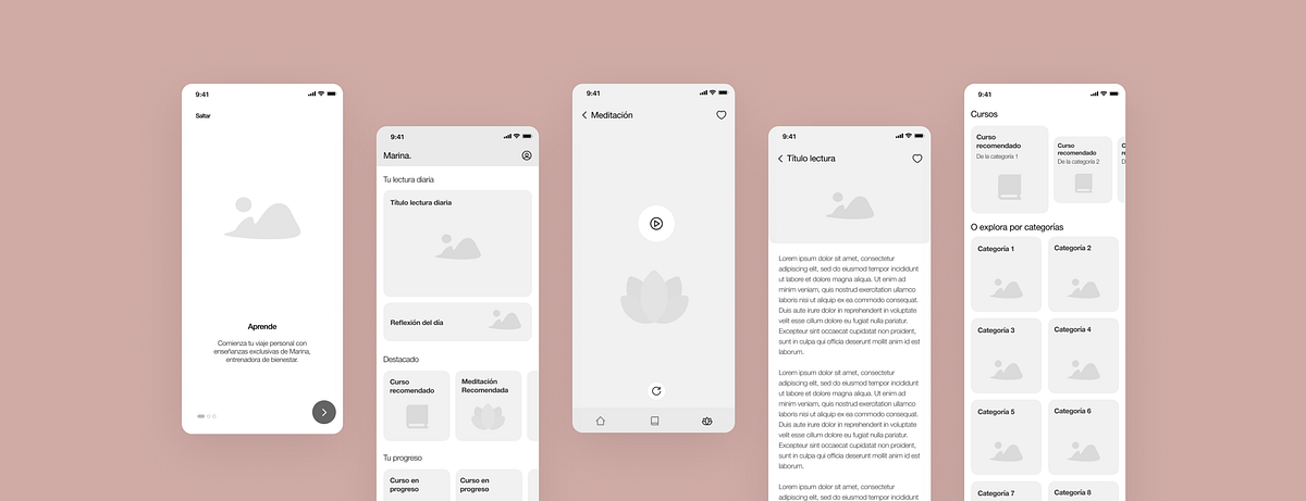 Marina, UX Case Study. Creating an app for a wellness coach | by Grecia ...
