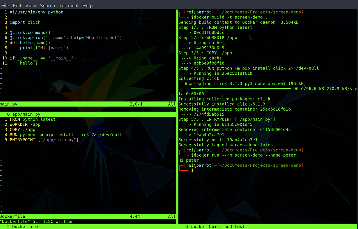 Use the Linux Screen Command. To fully utilize every space of your ...