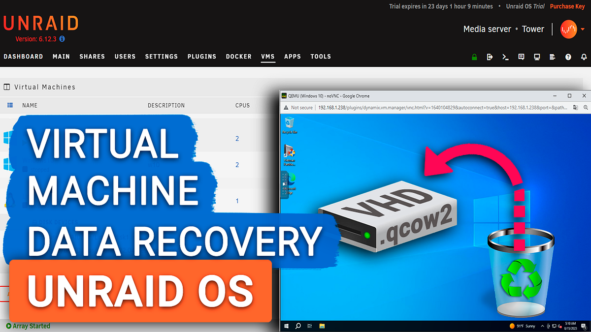 How to Recover Virtual Machine Files from Unraid OS - Hetman Software Video - Medium