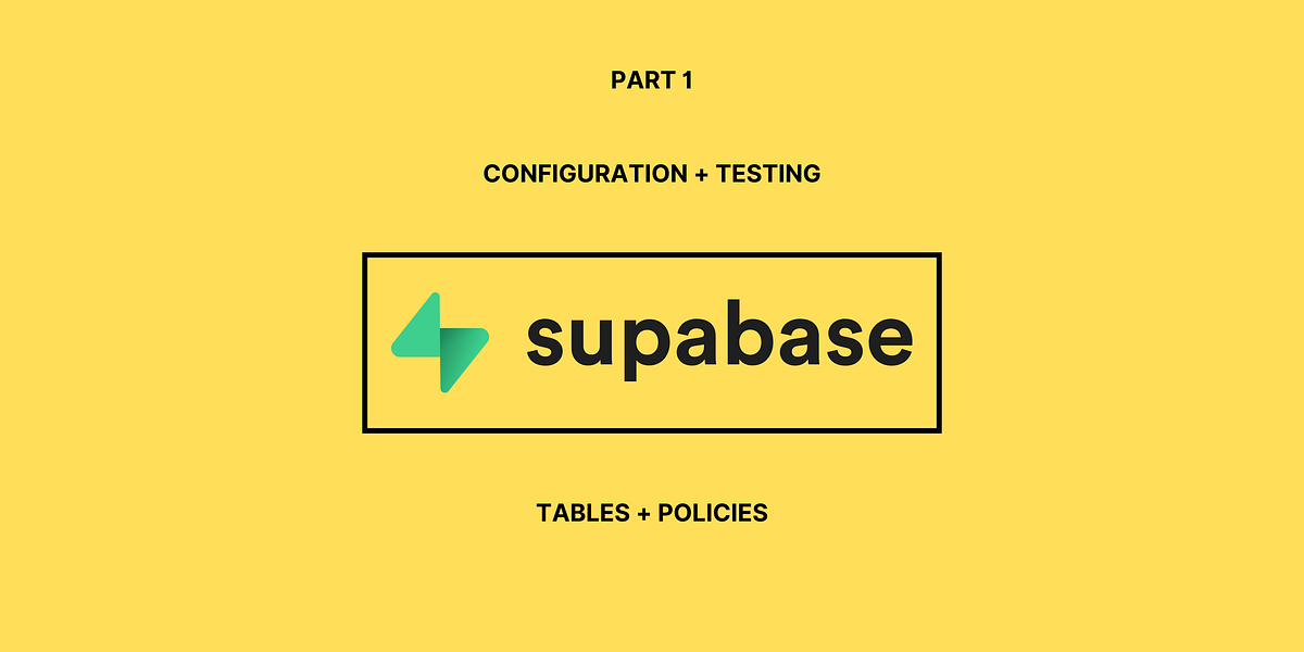 Part 1 — Configuring and testing a supabase database table and policies ...