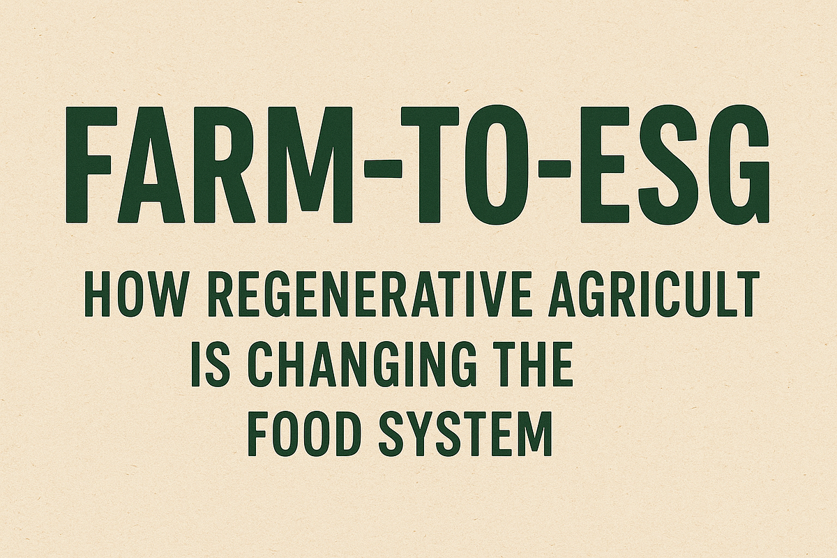 Farm-to-ESG: How Regenerative Agriculture Is Changing the Food System ...