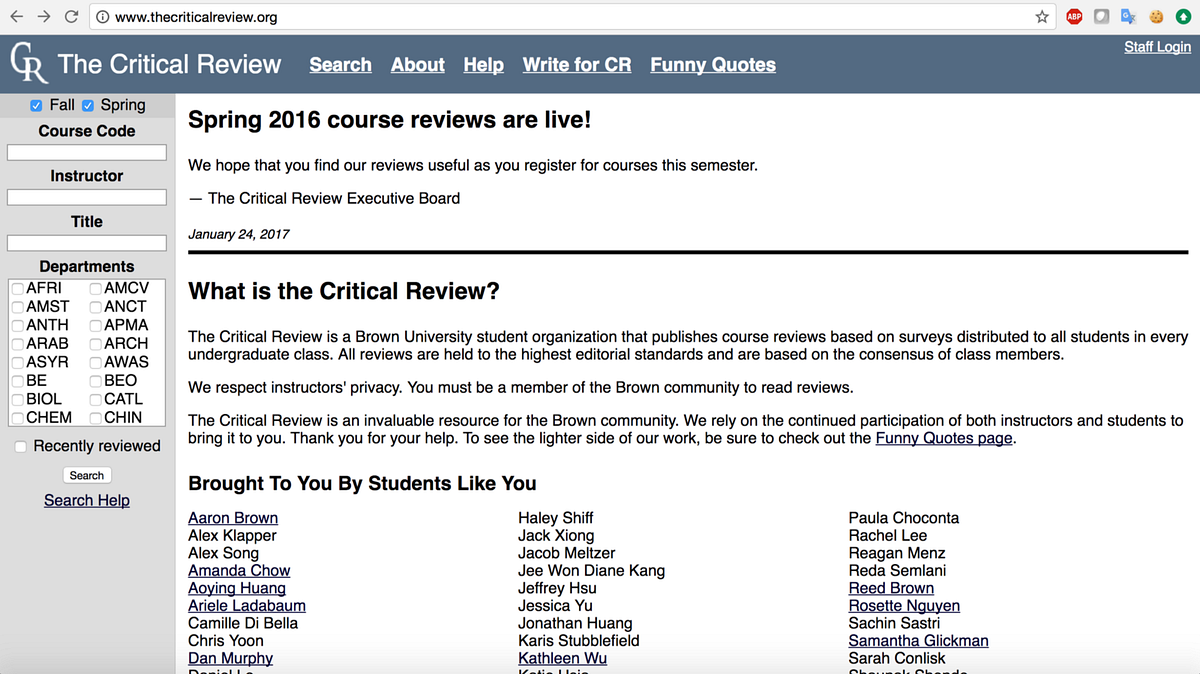 A Student Site gets a Redesign. Earlier this semester, I critiqued a ...