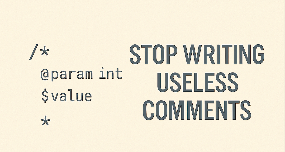 When not writing a PHP comment. Write less doc block — but make every ...
