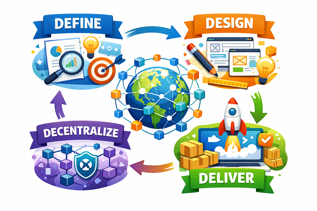 Define → Design → Deliver → Decentralize | by Ascender | Jan, 2026 | Medium