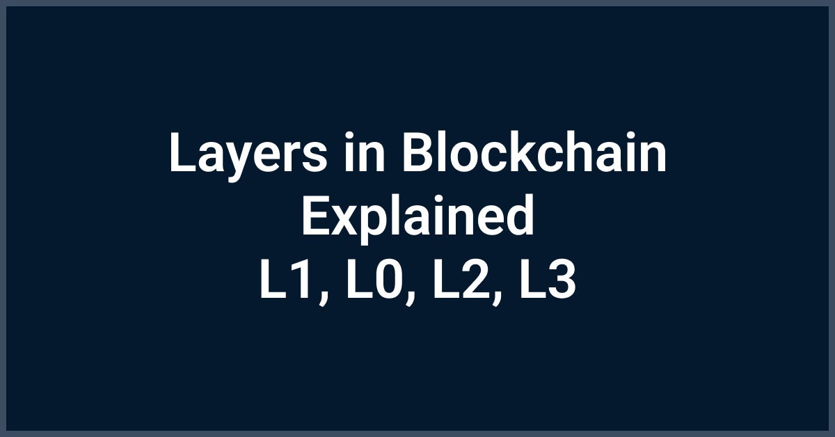 What are L0, L1, L2 and L3 blockchain layers and why are they needed | by Ivan Romanovich | Medium