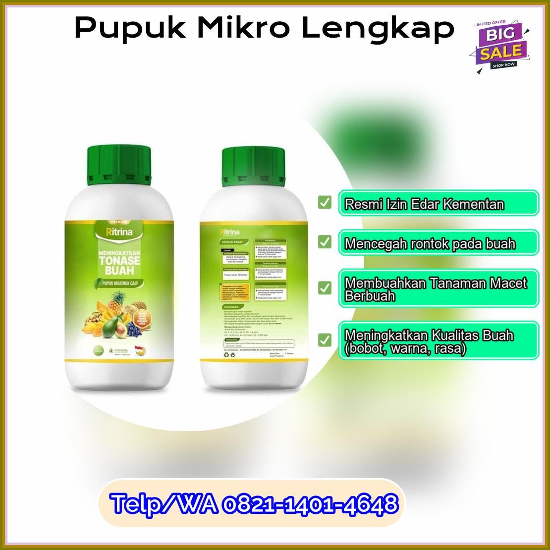 Pabrik Pupuk Mikro Lengkap Terdaftar Izin Edar Resmi Dinas Pertanian ...