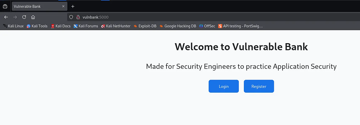 A Web Application Security Assessment of Vuln-Bank (Part 1) | by Claire ...
