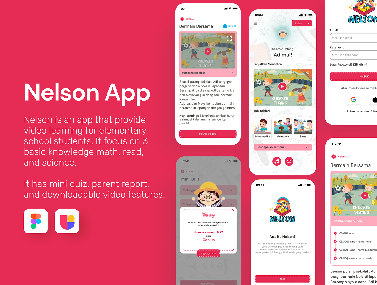 UX/UI Case Study: Nelson (Elementary School Education App) | by Dinda ...