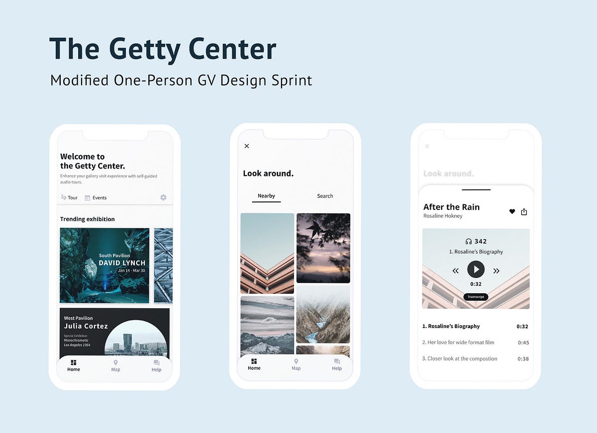 Modified One-Person GV Design Sprint — The Getty Center | by Yiran park ...