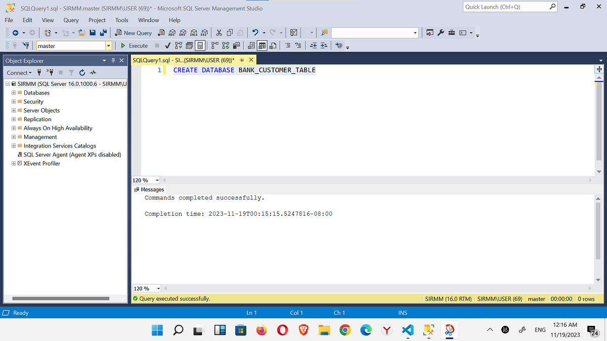 Creating A CUSTOMER DATABASE TABLE WITH SQL SERVER | by Muhammed Adam ...
