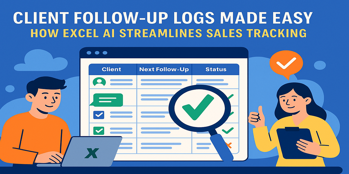 Client Follow-Up Logs Made Easy with Excel AI | Boost Sales Tracking ...