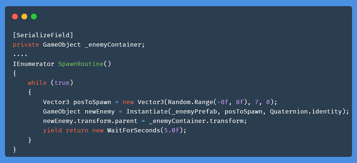 Spawning Objects In Unity Without The Clutter By Thomas Hall Medium