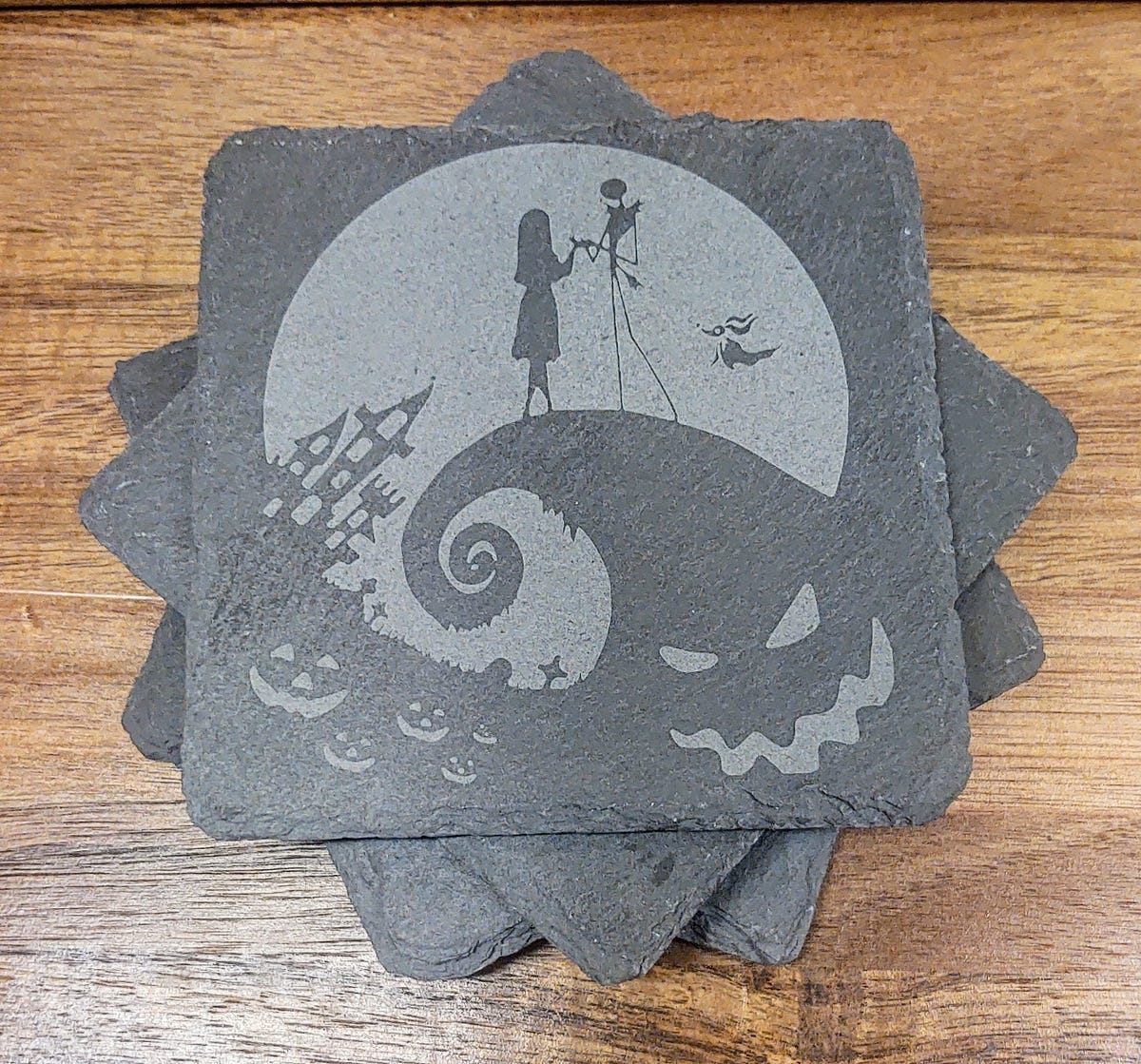 Jack Skellington Sally Nightmare Before Christmas Black Slate Stone ...