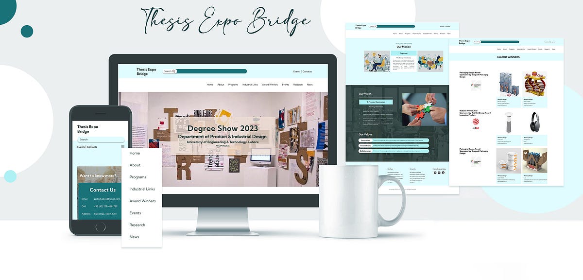 Website Design: Showcasing Thesis Projects and Fostering Industry Bonds ...