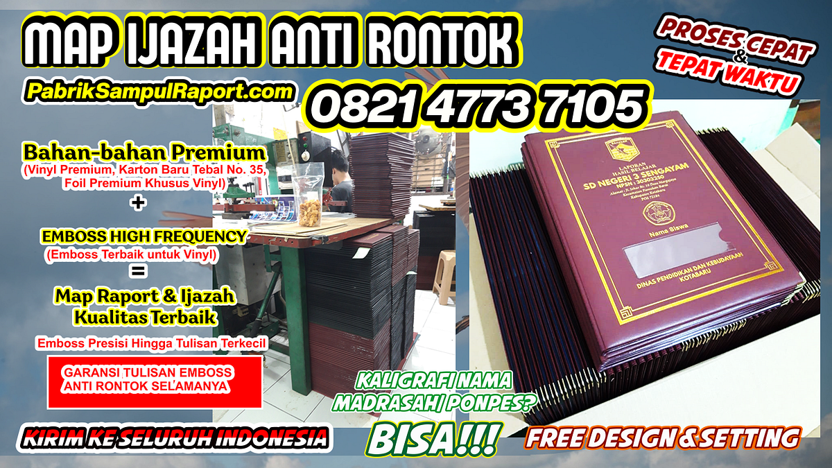 0821–4773–7105 Map Ijazah Plastik Sampul Raport di Donggala | by ...