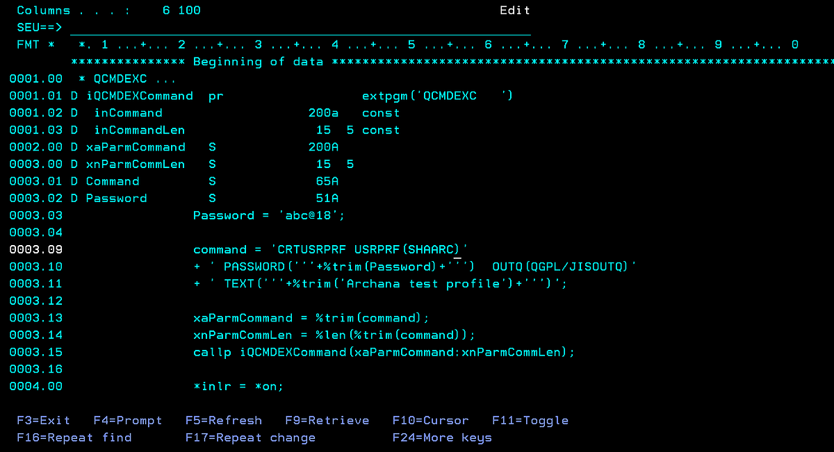 Create a new user profile using QCMDEXC API | by Life@Twenty | Medium