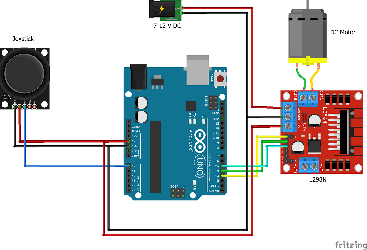 Arduino and Joystick control using L298N | by Yash Raj Ghosh | Medium
