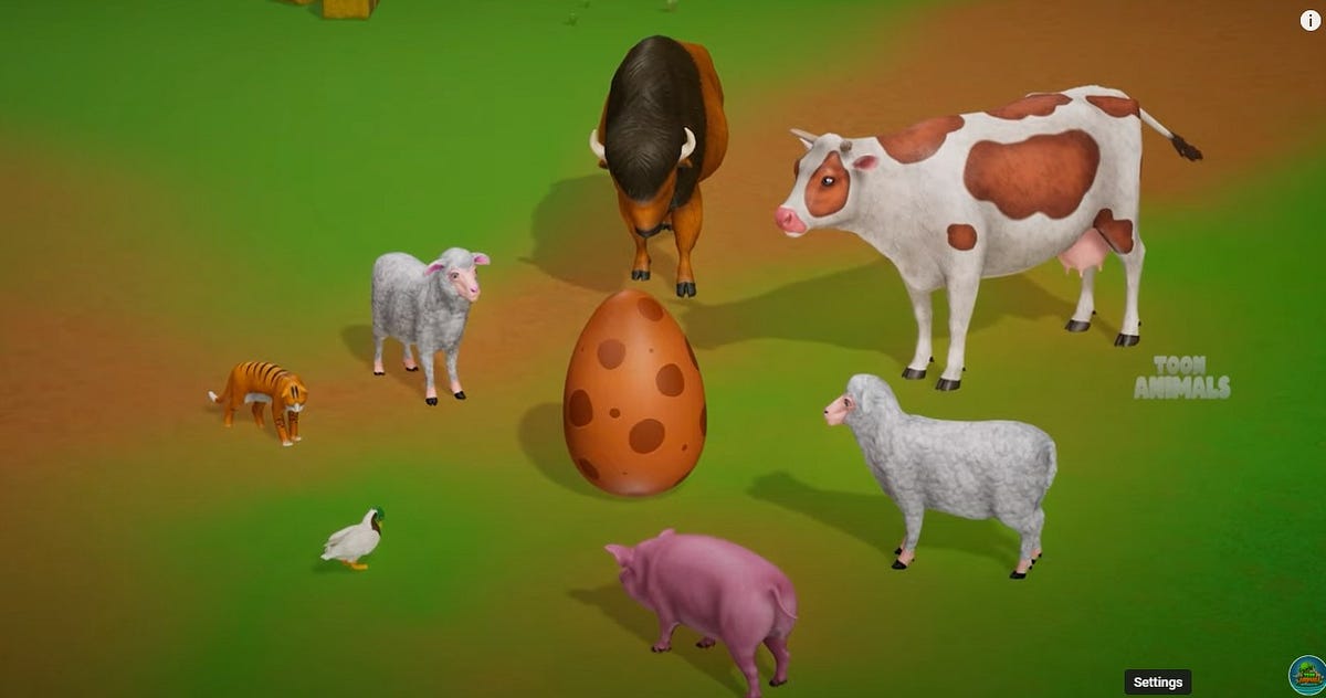 Giant T-Rex Rampage: T-Rex Chases Cow, Buffalo, Sheep, Pig, and Cat ...
