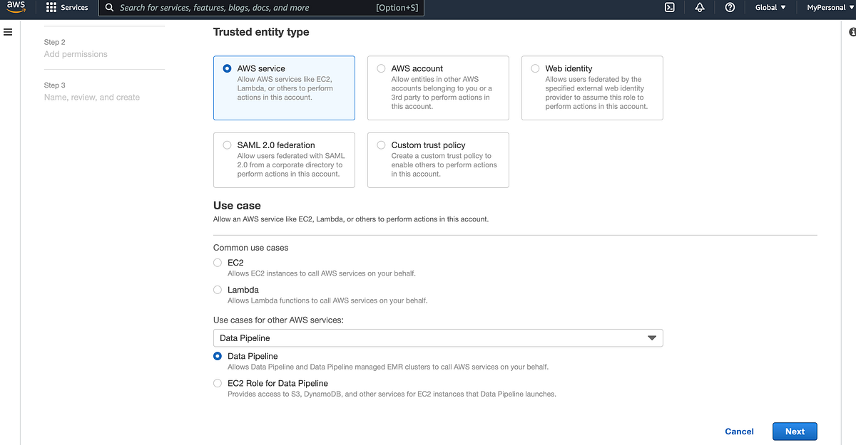 ETL Pipeline using AWS DataPipeline, EMR, S3 and PySpark | by AGK | Medium