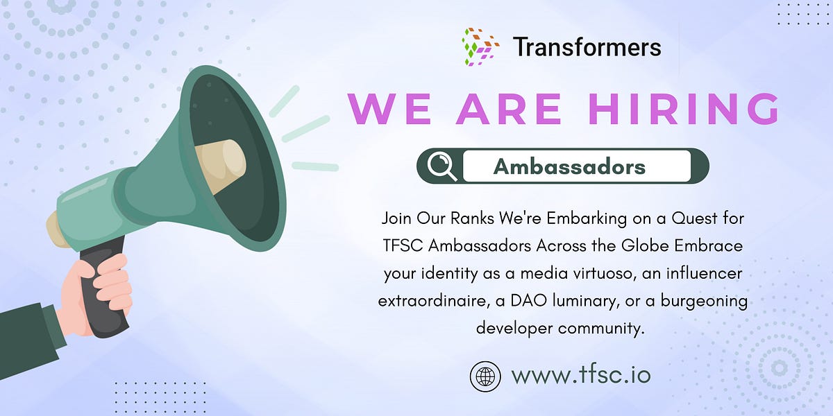 TFSC Ambassador Program: We are Hiring | by Big Ace | Medium