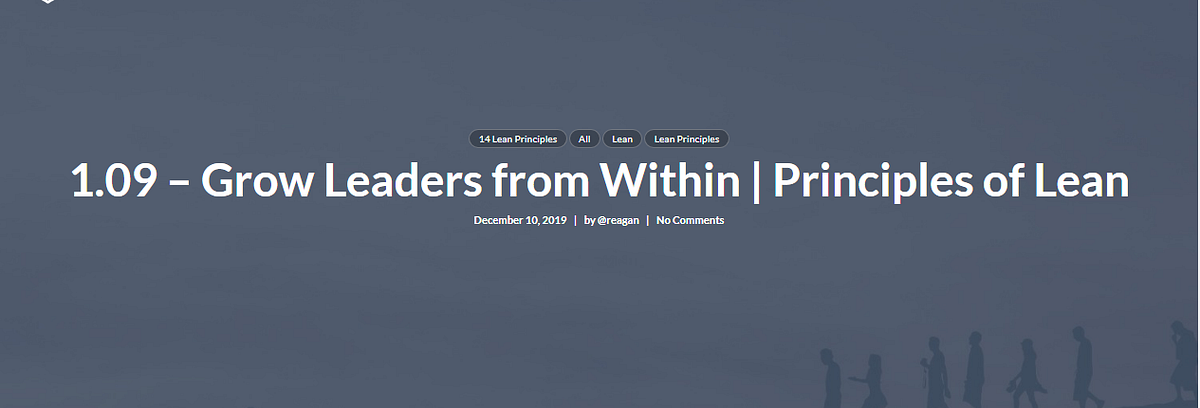 Principles of Lean-Grow Leaders from Within | by LeanScape | Medium